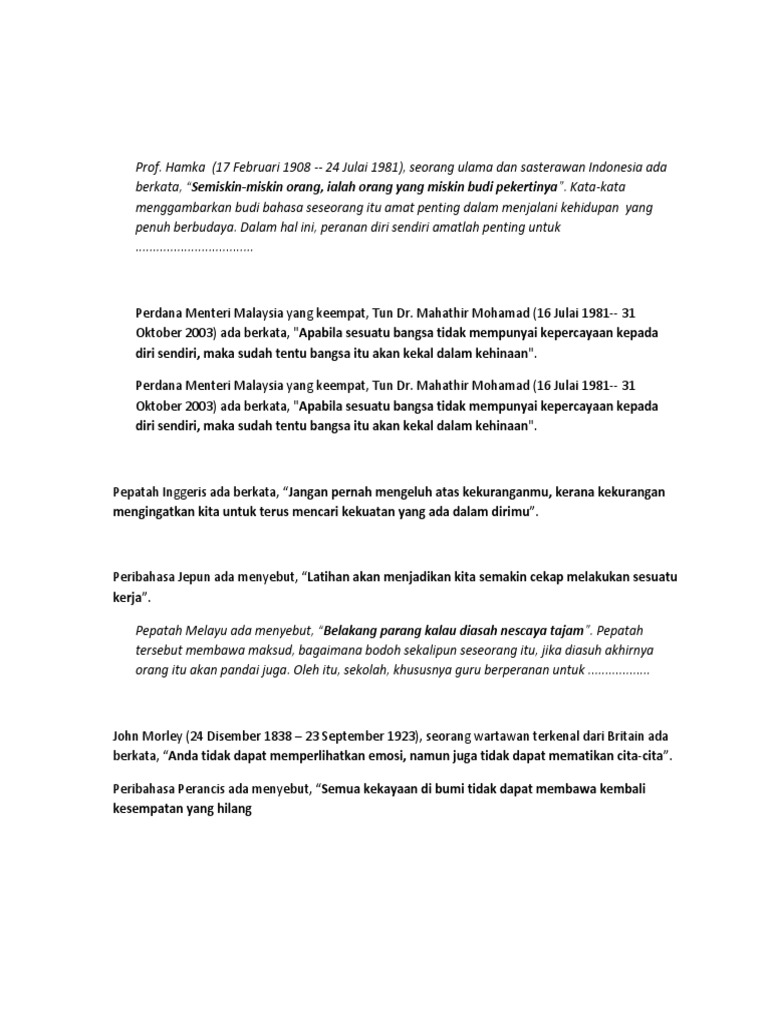 Bahan Bahasa Melayu Karangan Rohani | PDF