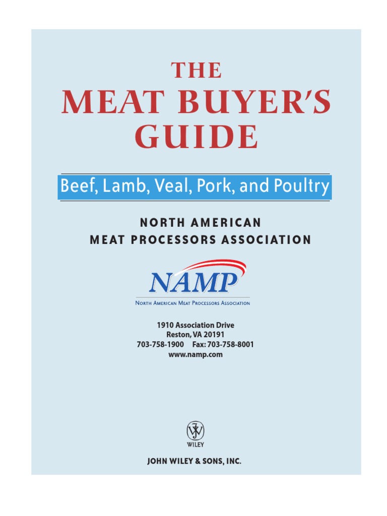 NAMP Meat Buyers Guide - Beef Only | Hazard Analysis And Critical ...