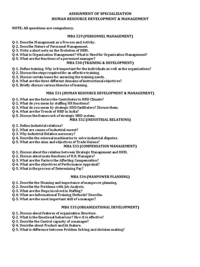 Human Resource Development Management | PDF | Human Resource Management ...