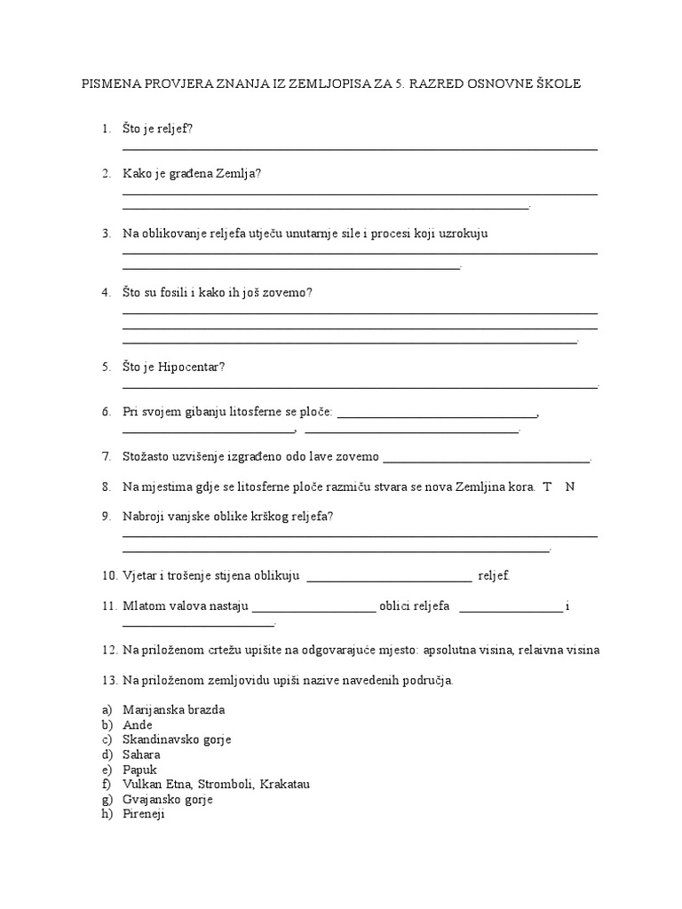 Reljef | PDF