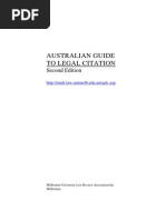 AGLC4 Quick Reference Guide | PDF | Encyclopedias | Case Citation