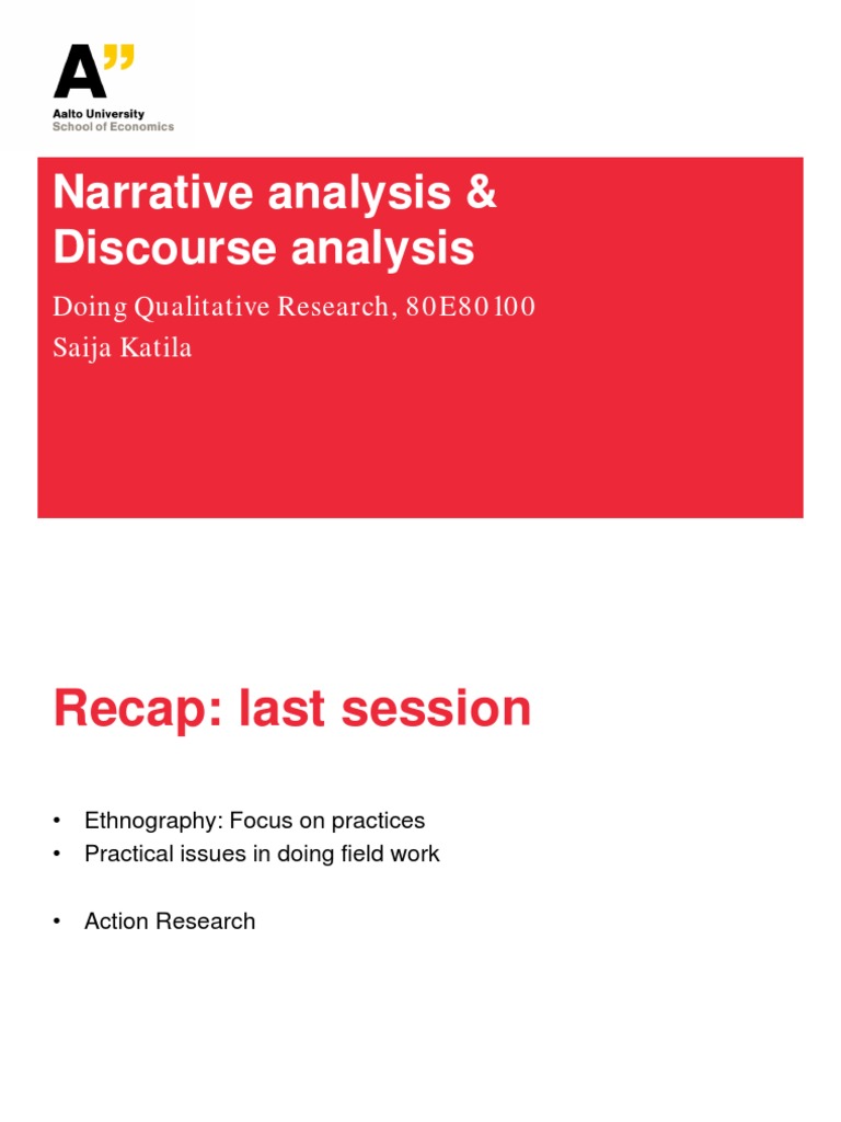 4 Narrative Discourse Analysis | Narrative | Discourse | Free 30-day ...