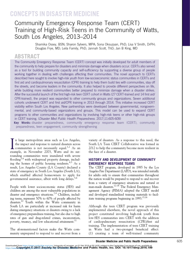 Concepts in Disaster Medicine | PDF | Federal Emergency Management ...