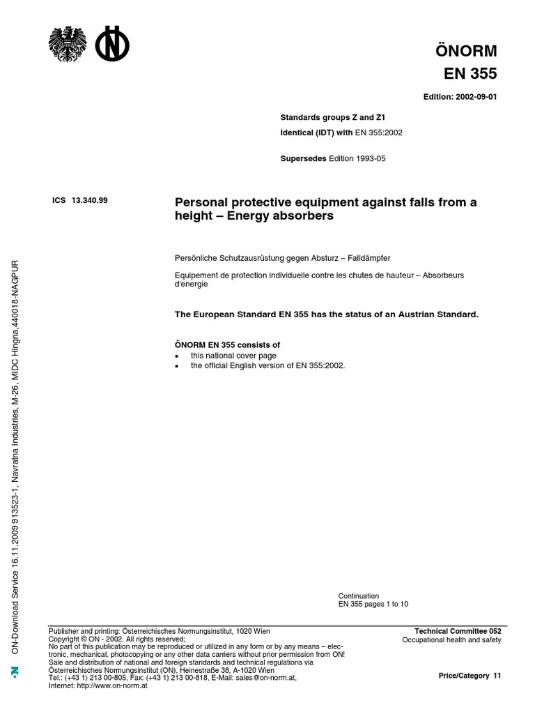 En 355 | PDF | Personal Protective Equipment | European Union