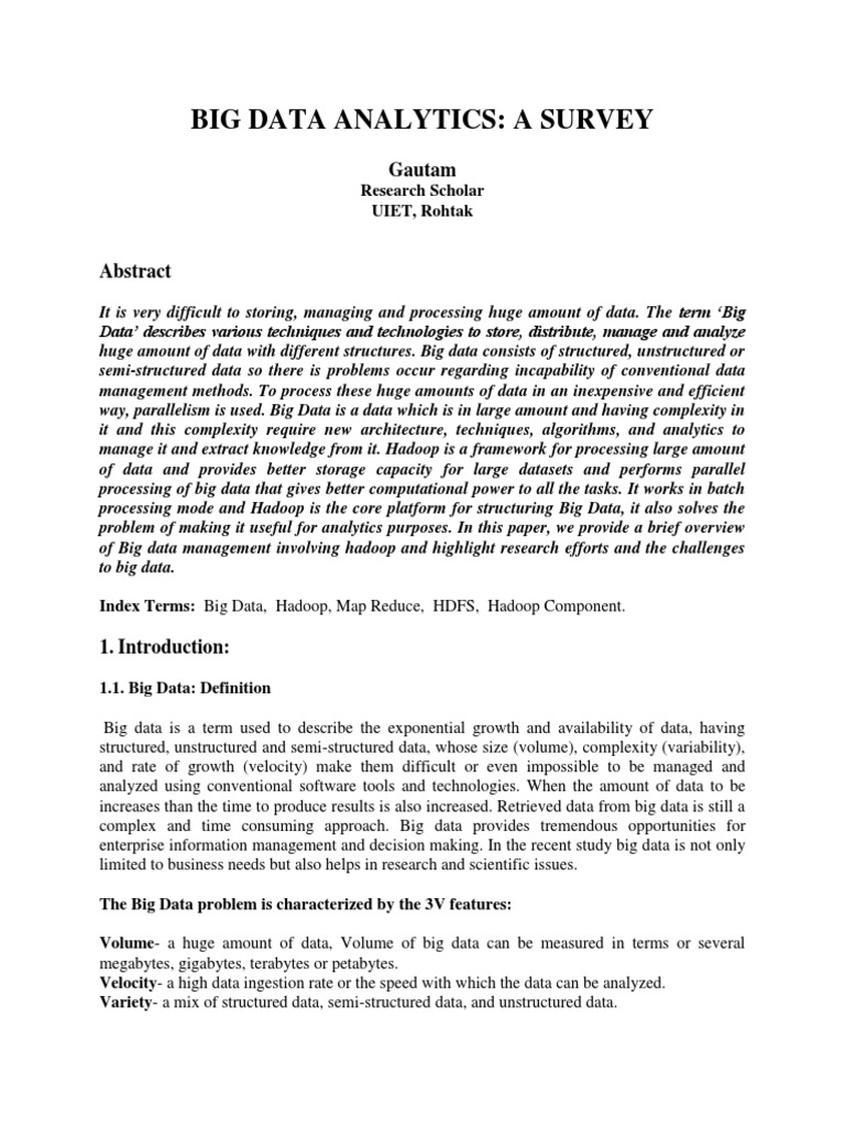 Big Data Analytics | PDF | Apache Hadoop | Big Data
