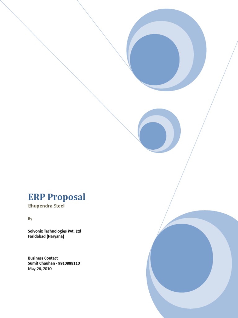 Erp Proposal Template