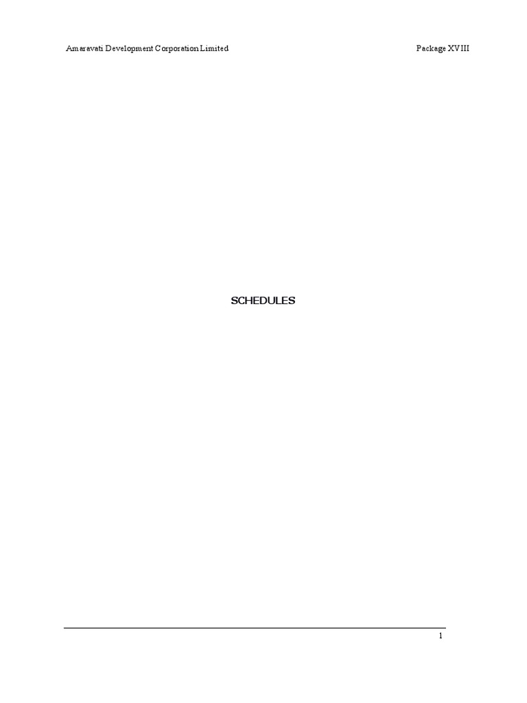 Package - 18 Schedules | PDF | Road | Geotechnical Engineering