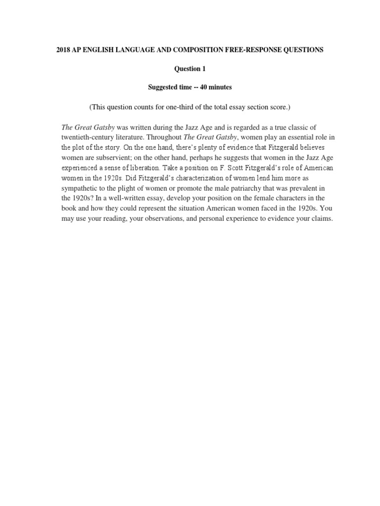 Individual FRQ Response Prompt | PDF