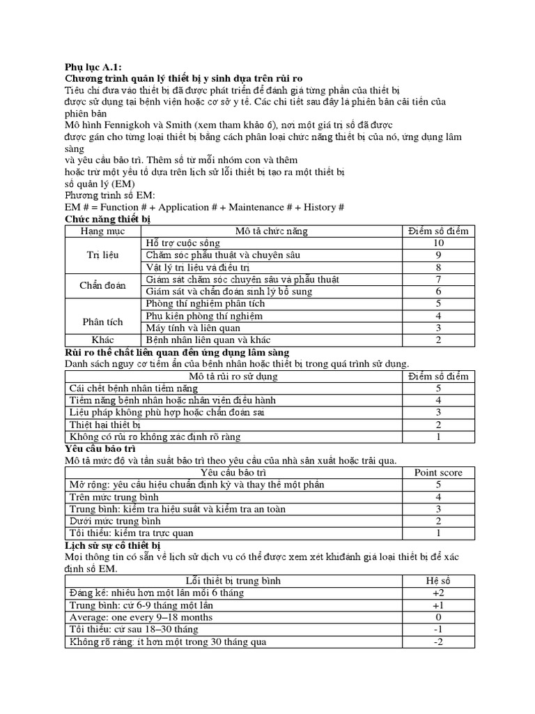 Medical Equipment Maintenance - Appendix | PDF