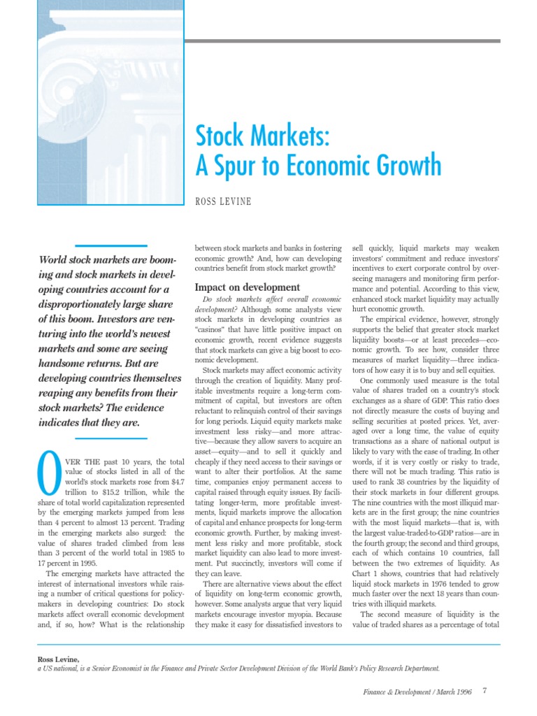 Stock Markets: A Spur To Economic Growth: Ross Levine | PDF | Market ...