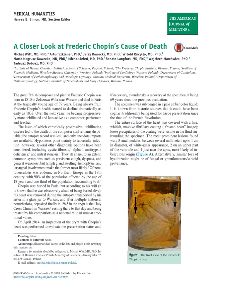 A Closer Look at Frederic Chopin's Cause of Death - PDF | Heart ...