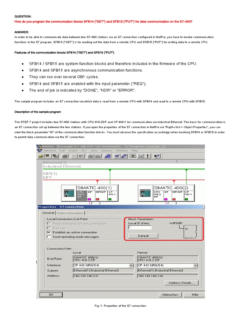 How Do You Program The Communication Blocks SFB14 | PDF | Parameter (Computer Programming ...