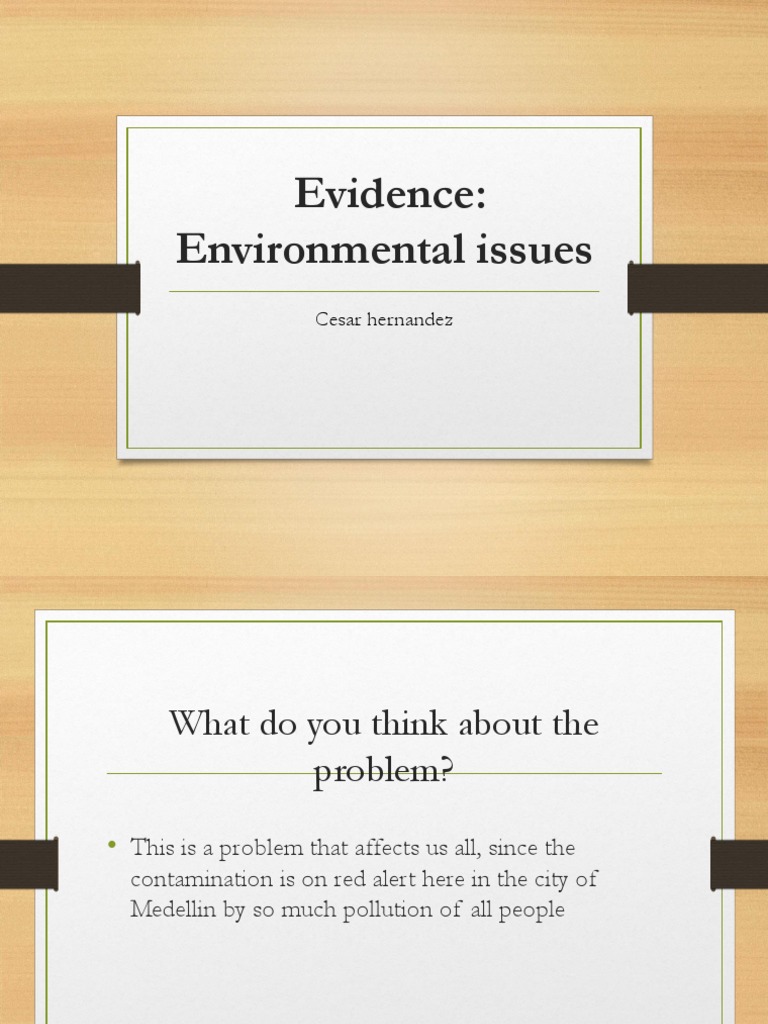 Evidence Environmental Issues | PDF