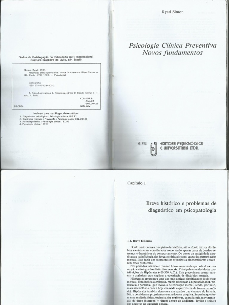 Ryad Simon Psicologia Clínica Preventiva | PDF