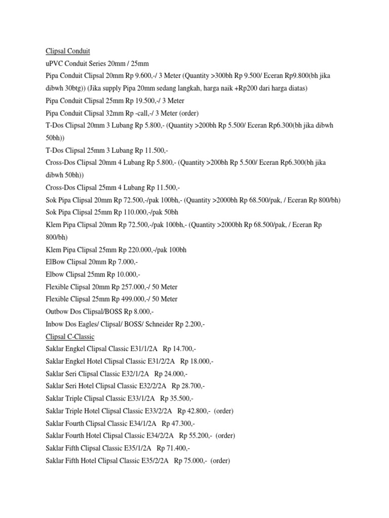 Clipsal Conduit | PDF