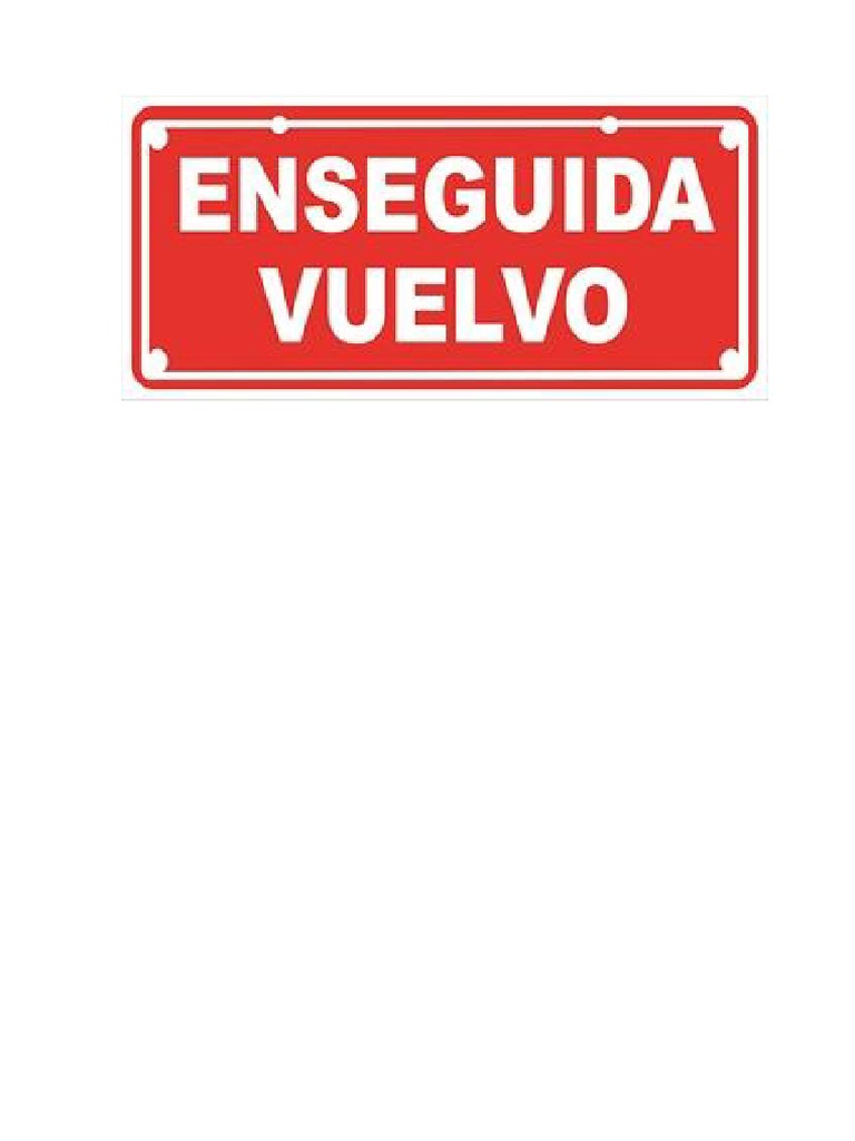 Enseguida Vuelvo | PDF
