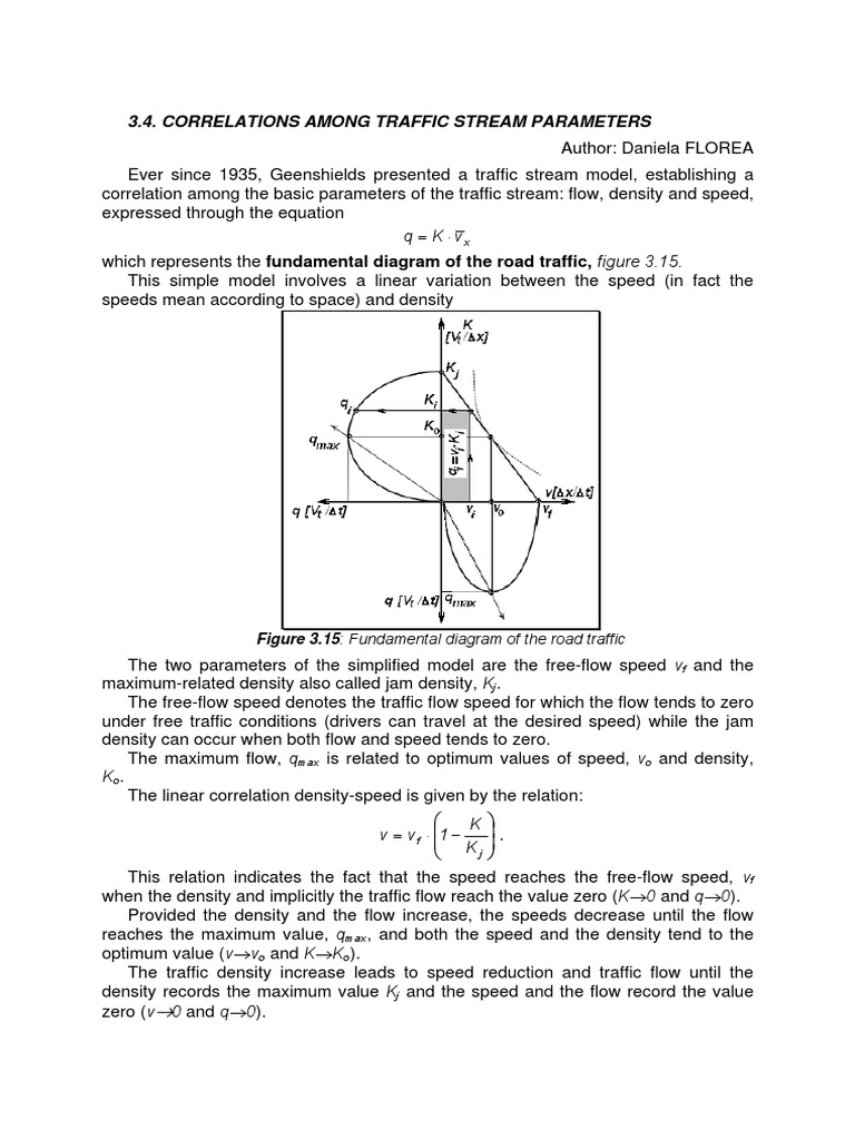 3 3 Traffic Parameters Relationship | PDF | Physics | Mathematical Analysis