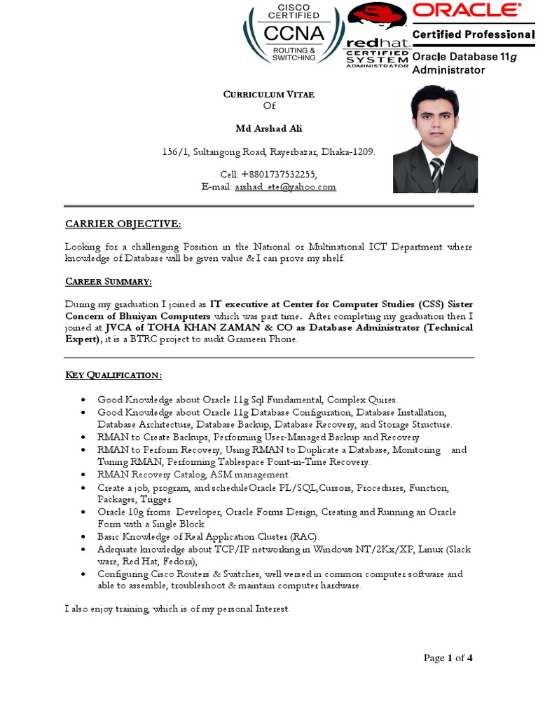 Md Arshad Ali Pdf Oracle Database Databases