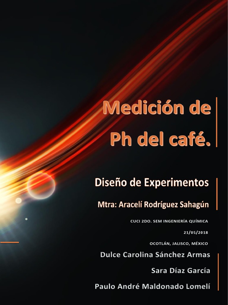 pH del café: Experimento y análisis | PDF | Ácido | Ph