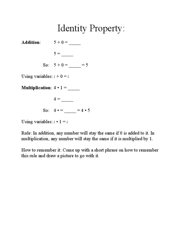 Math Properties | PDF