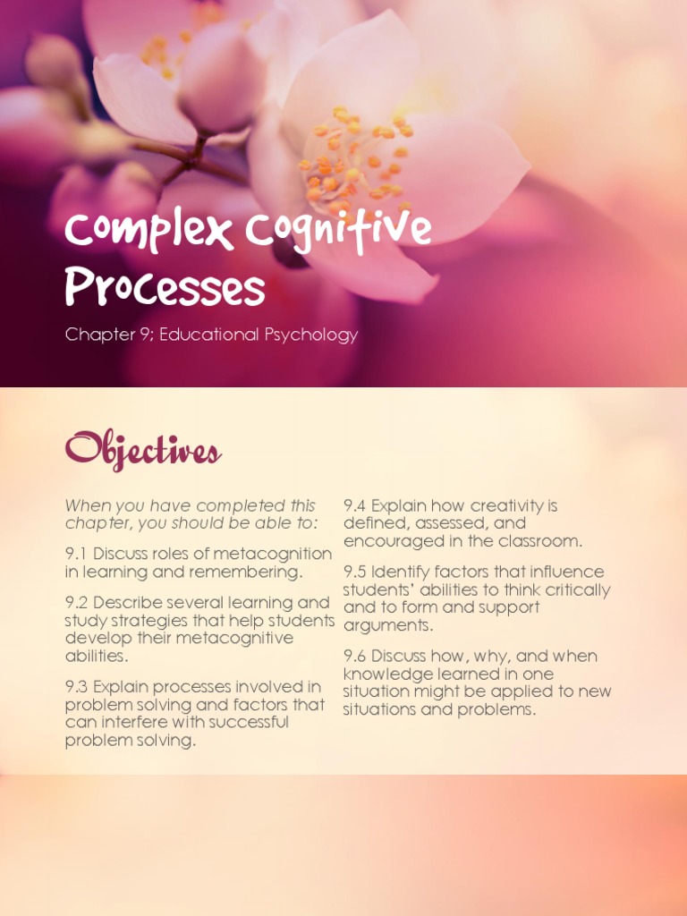 Complex Cognitive Processesss | PDF | Metacognition | Critical Thinking