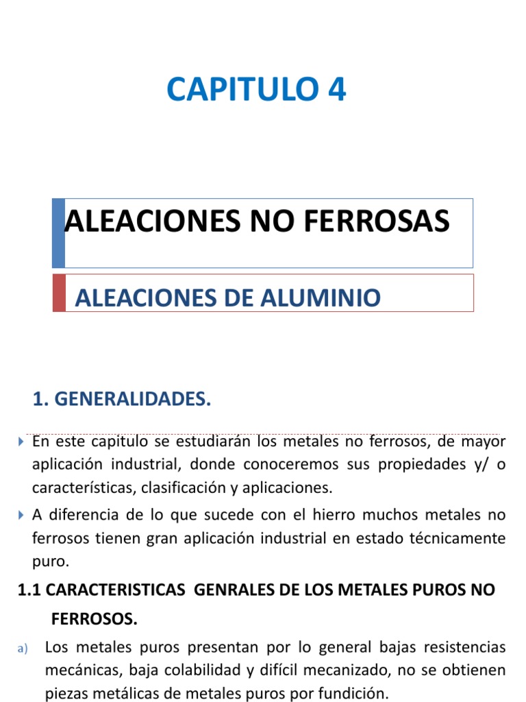 Clasificación y Propiedades del Aluminio | PDF | Aleación | Aluminio