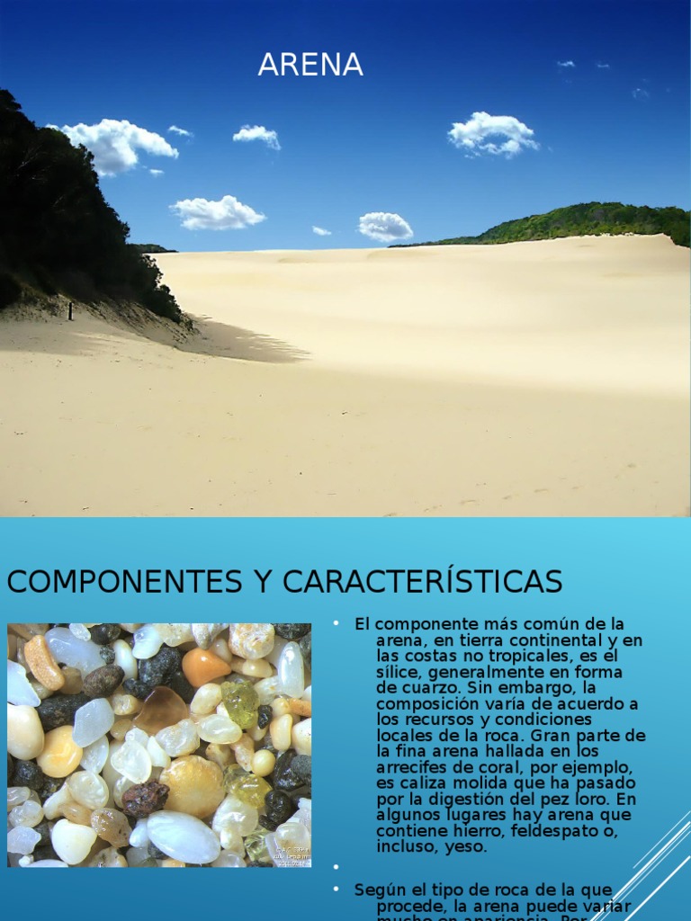 Tipos y características de la arena | PDF | Arena | Materiales naturales