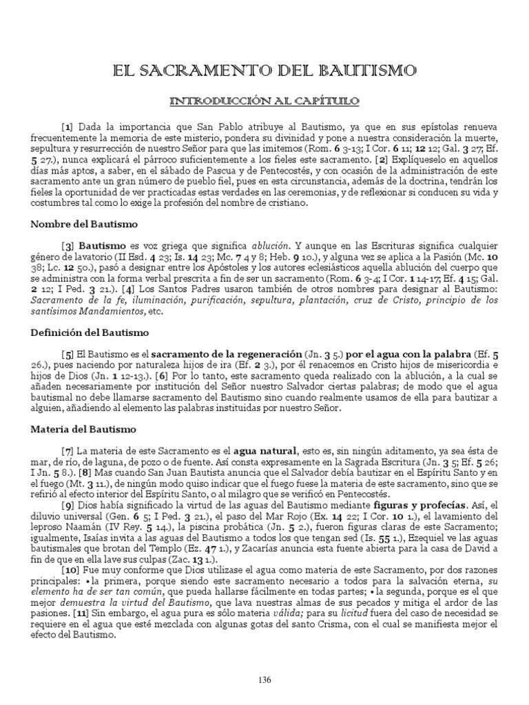 Catecismo Romano (Stat Veritas) | PDF | Bautismo | Sacramentos