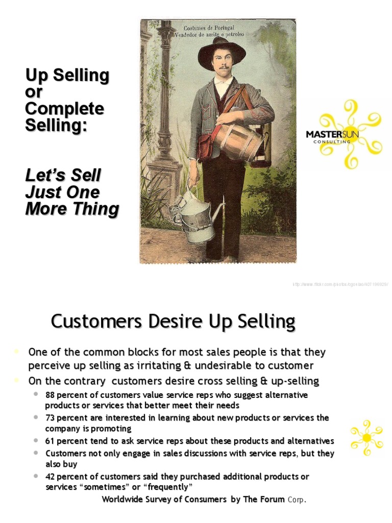 Up Selling or Complete Selling | PDF | Sales | Business Process