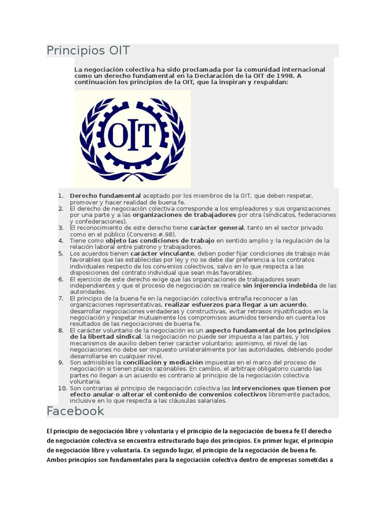 Principios OIT | Descargar gratis PDF | Organización Internacional del ...