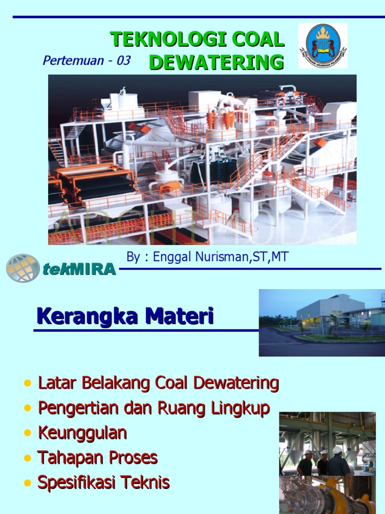 Handout 03 Coal Dewatering | PDF