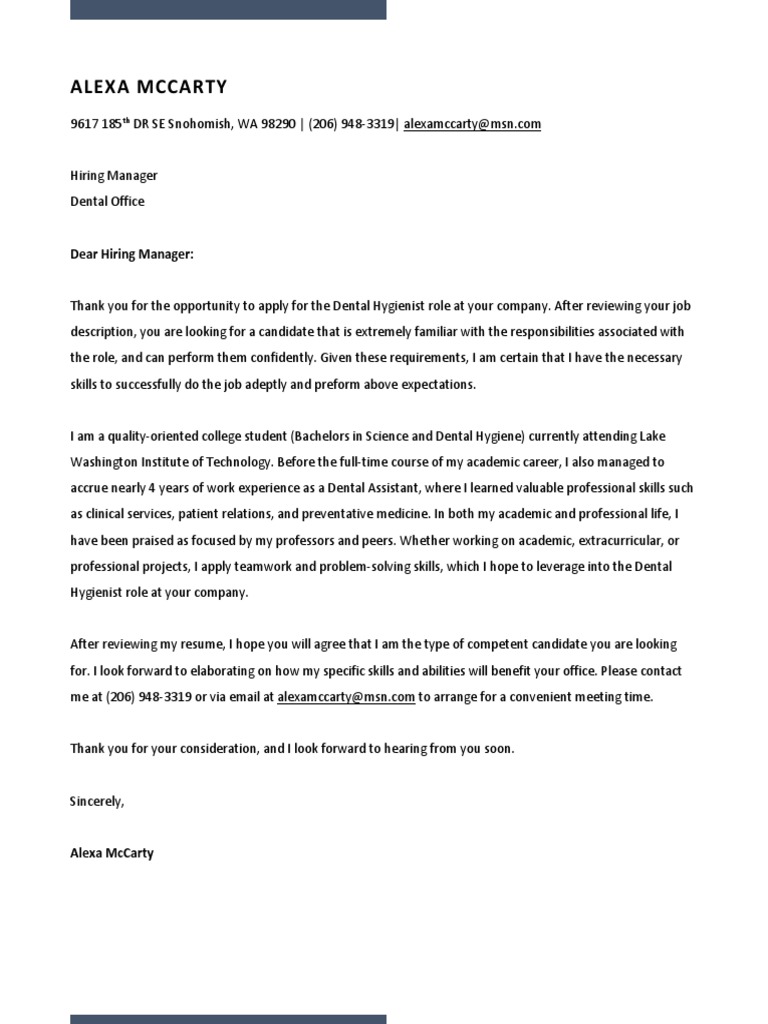 Cover Letter Revised | PDF