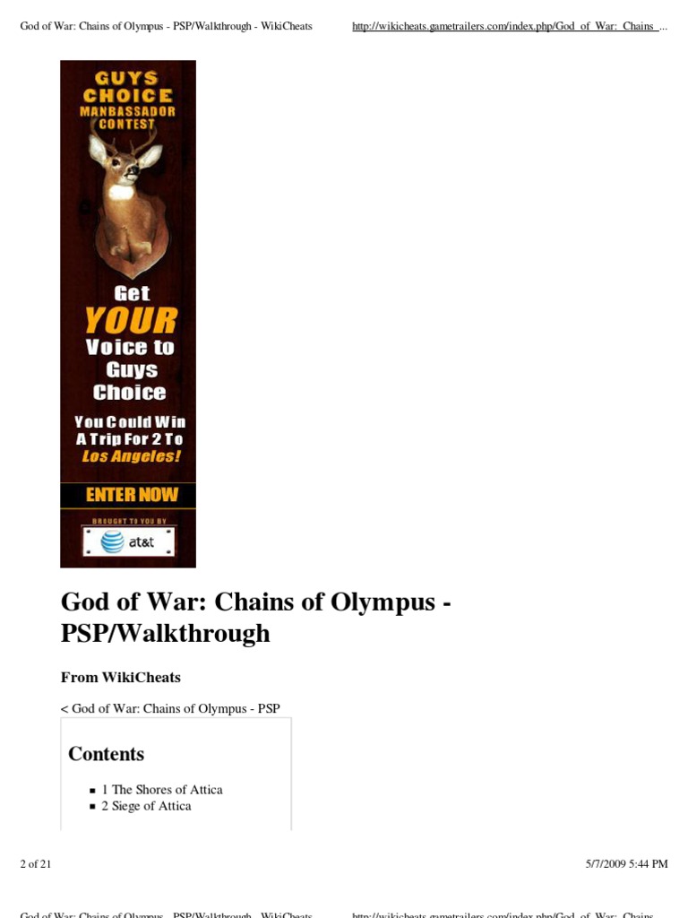 God of War - Chains of Olymp... | PDF | Leisure