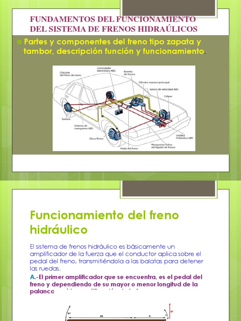 Fundamentos Del Funcionamiento Del Sistema de Frenos Hidraúlicos | PDF | Pistón | Ingeniería ...
