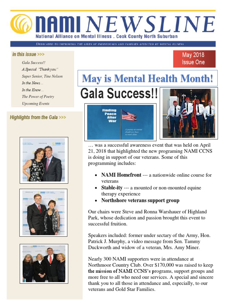 NAMI CCNS Newsline May 2018 | PDF | Caregiver | Antidepressant