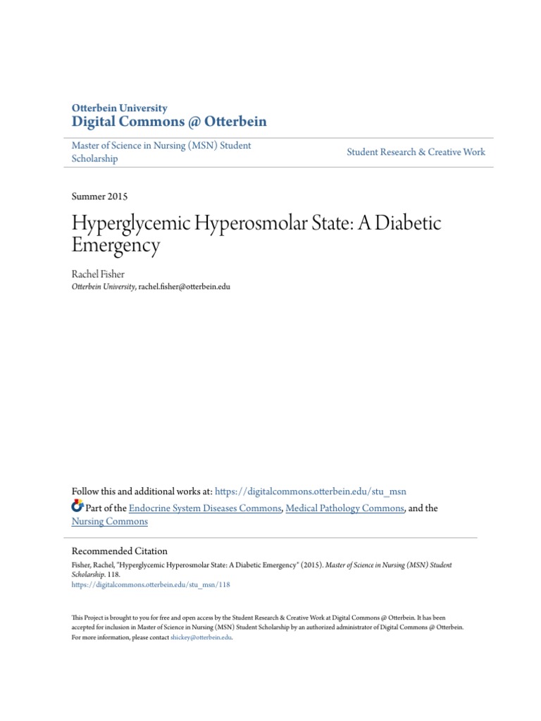 Hyperglycemic Hyperosmolar State Overview | PDF | Hyperglycemia ...