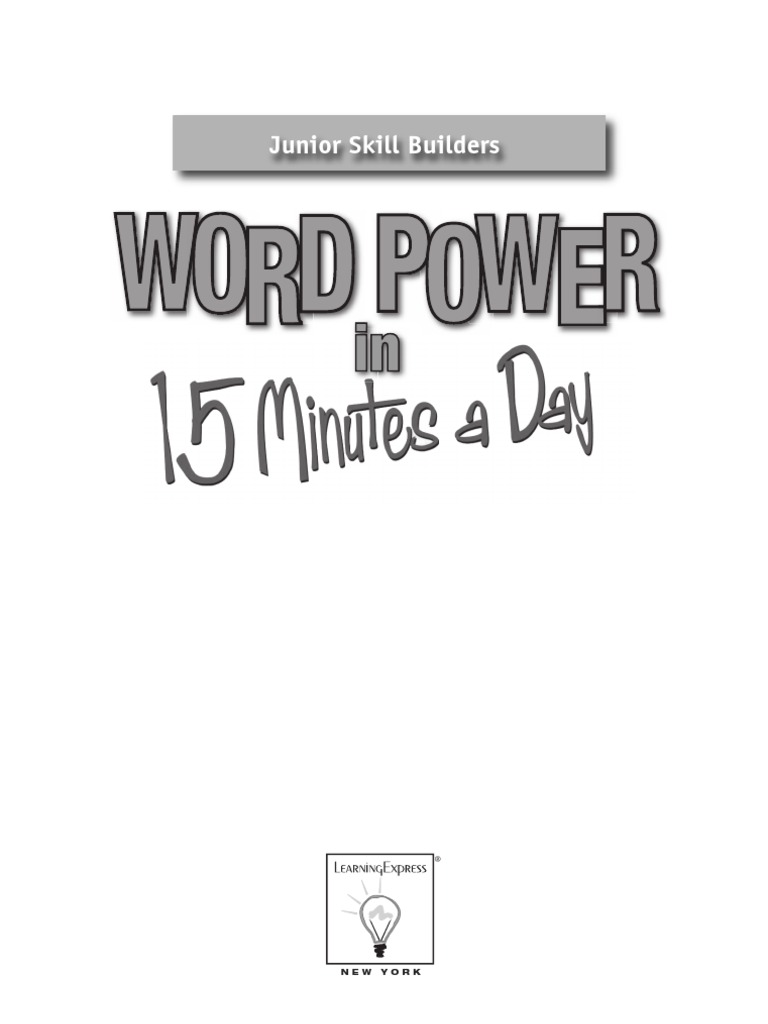 Word Power in 15 Minutes A Day | PDF | Vocabulary | Adjective
