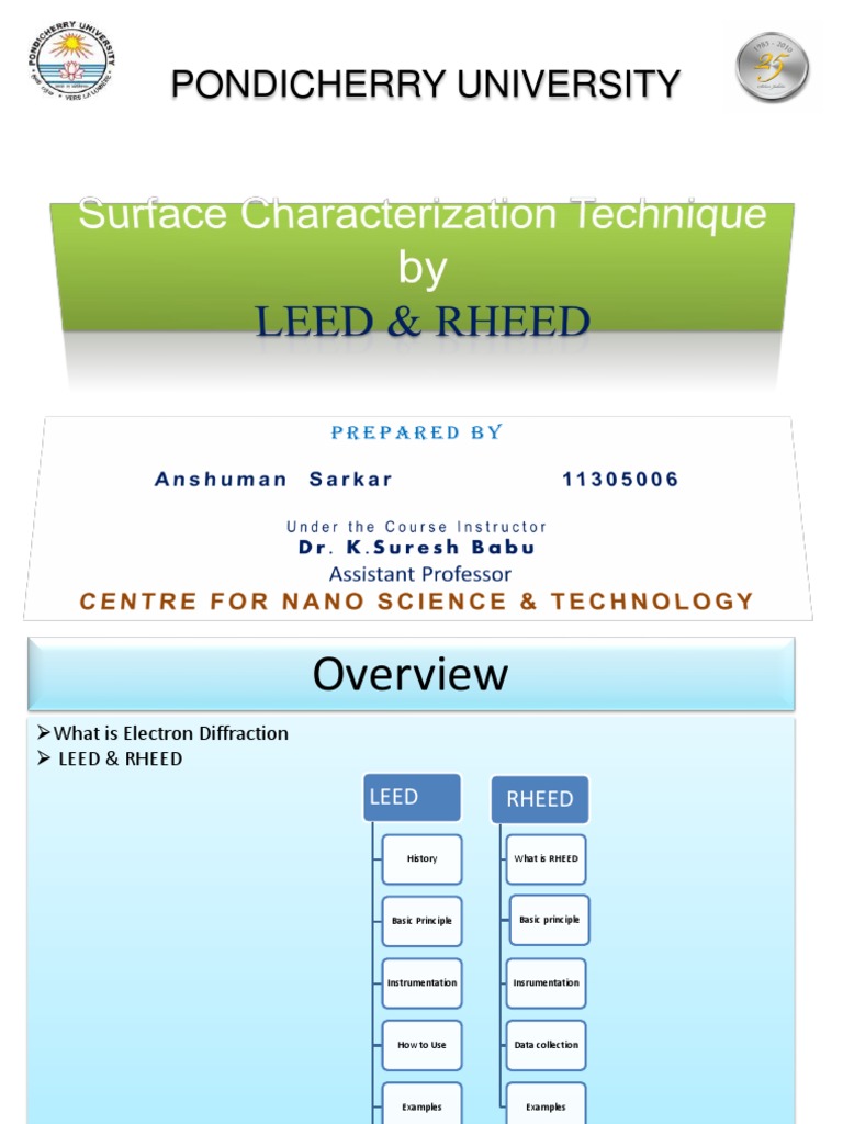 Final Leed Rheed | PDF | Chemical Physics | Electron