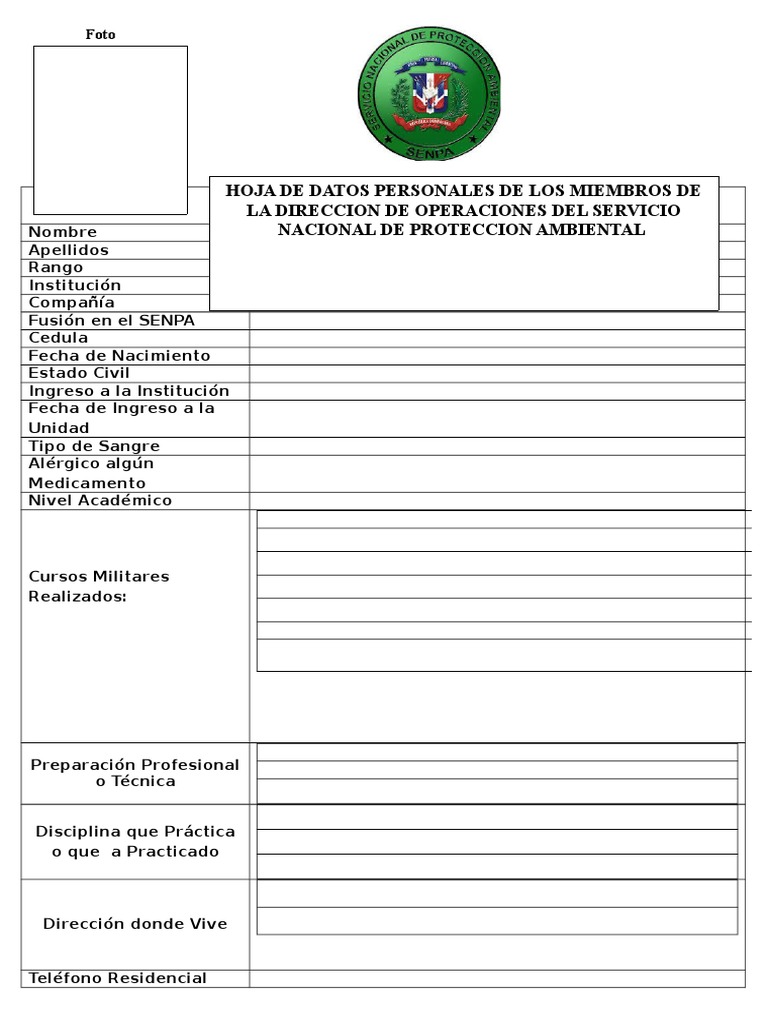 Formulario VACIO