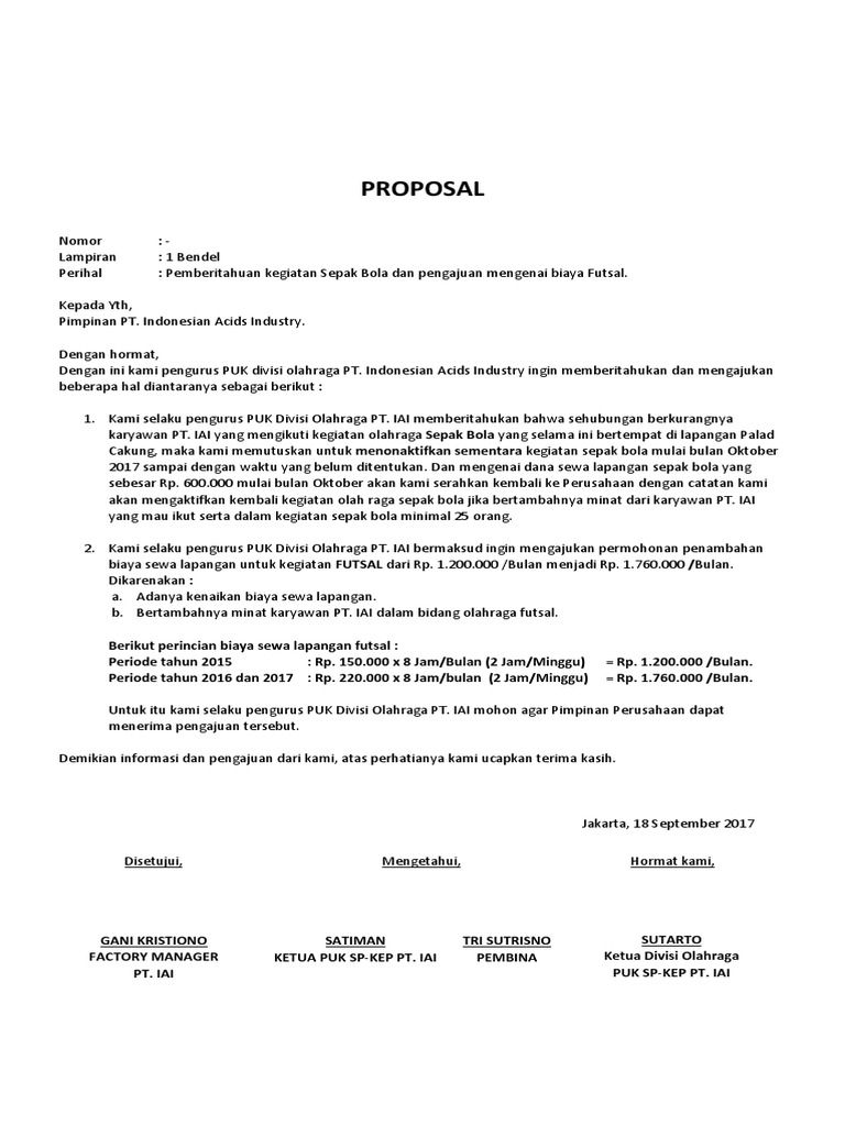 Contoh Proposal Simple | PDF