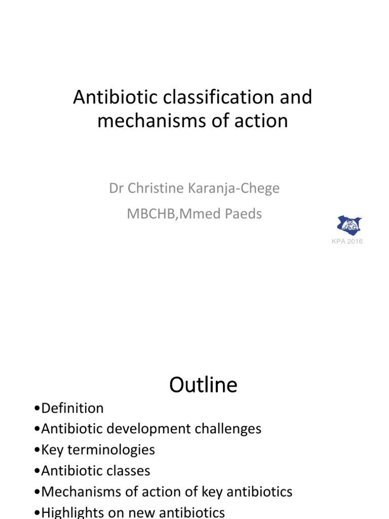 Antibiotics Classification According To Mechanism Of Action