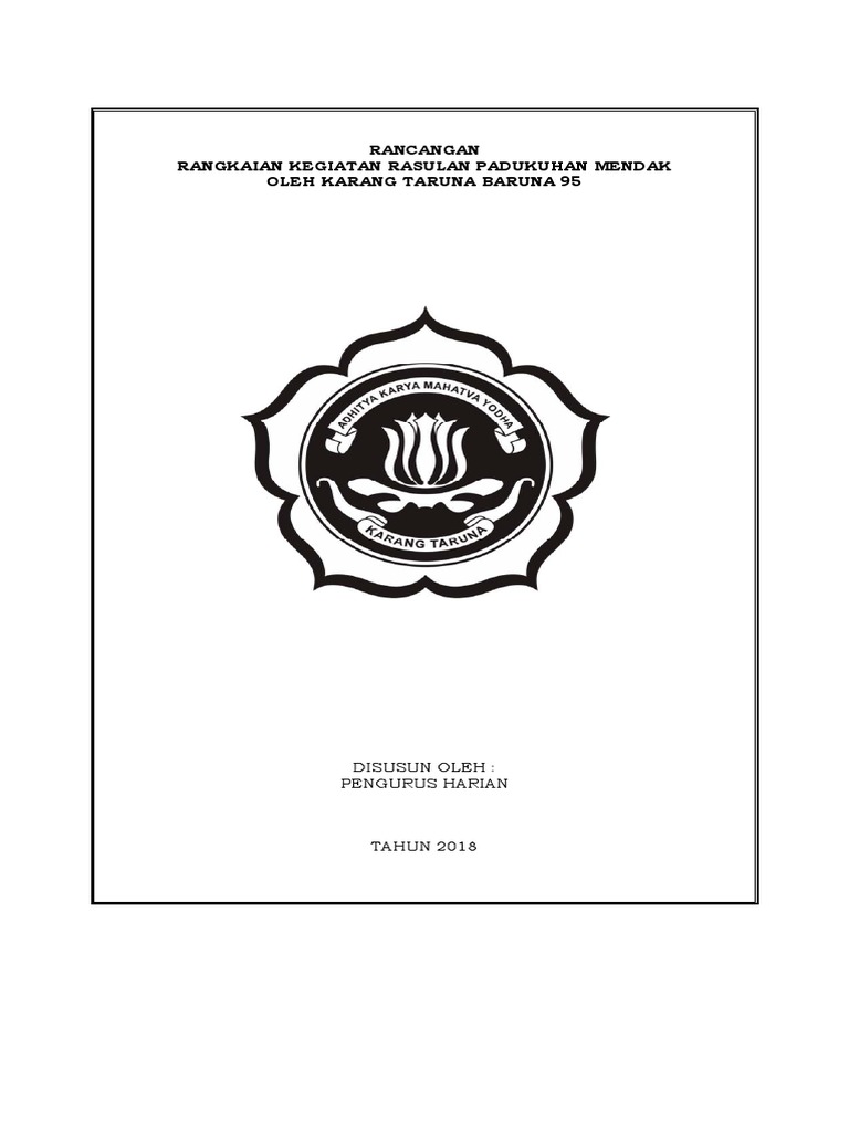 Rancangan Rangkaian Kegiatan Rasulan | PDF