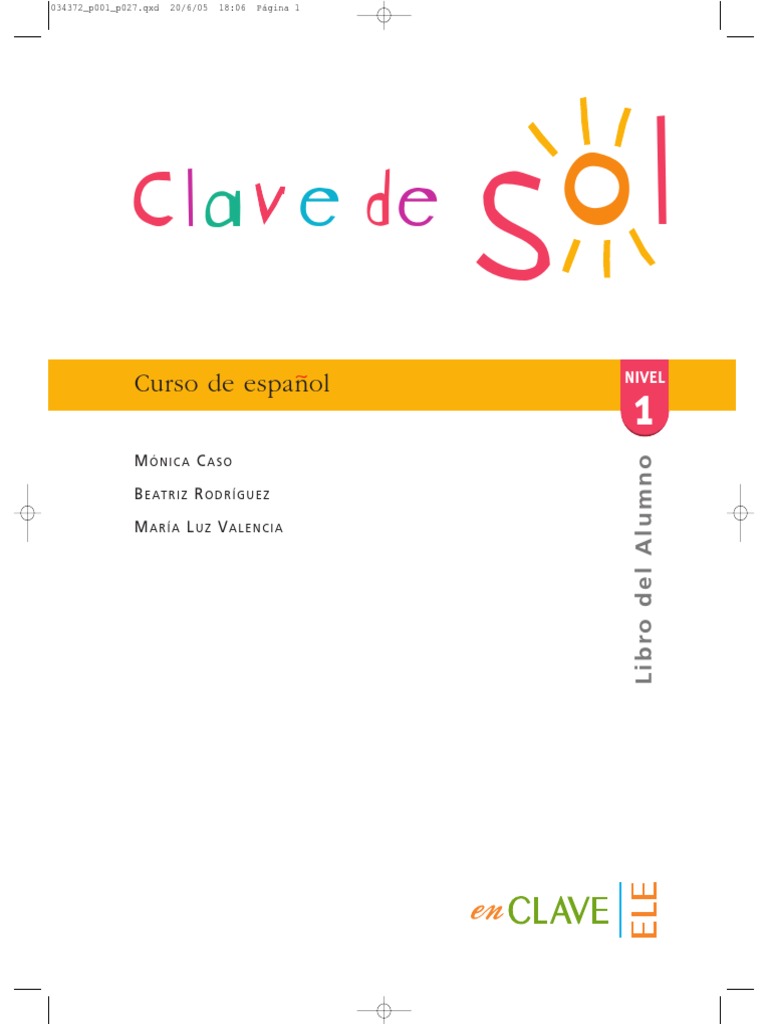 Clave de Sol 1 Libro | PDF | Verbo | Pronombre