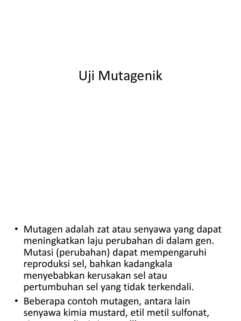 Uji Mutagenik | PDF