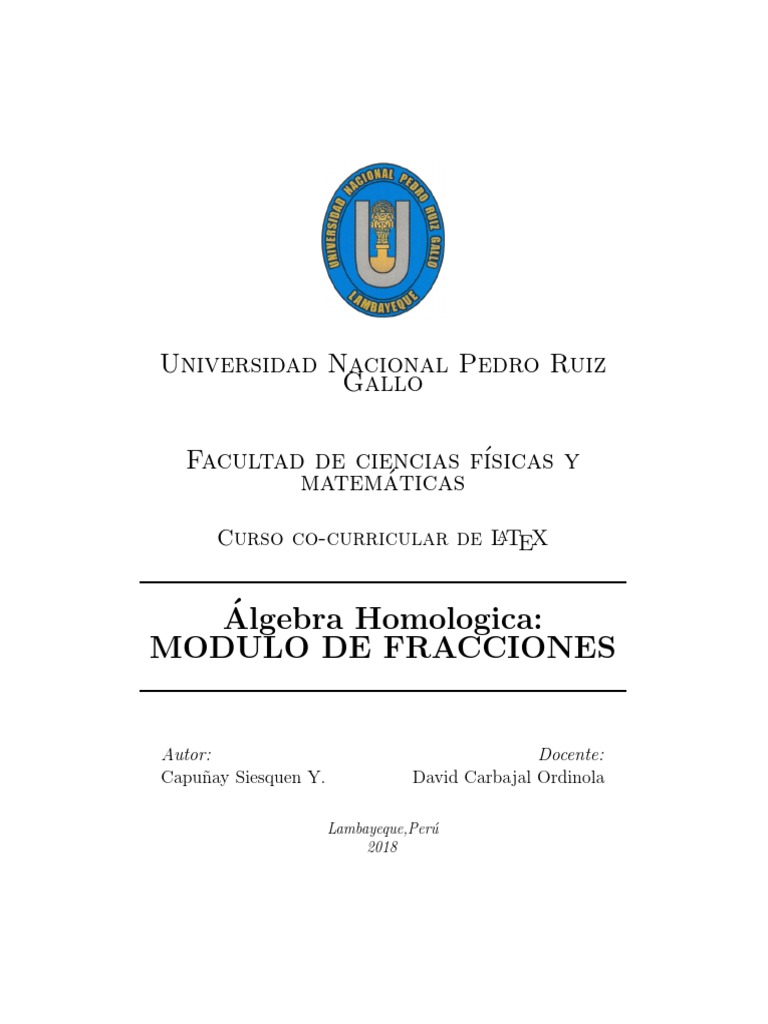 Latex | PDF | Módulo (Matemáticas) | Anillo (Matemáticas)