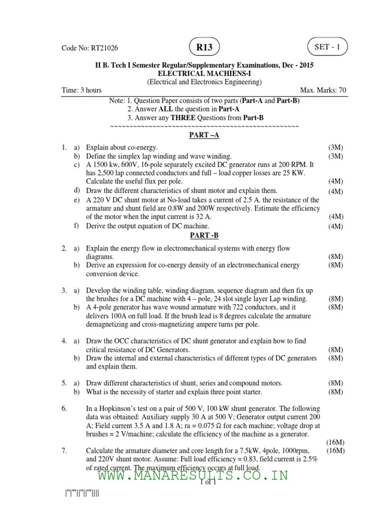 WWW - Manaresults.Co - In: II B. Tech I Semester Regular/Supplementary Examinations, Dec - 2015 ...