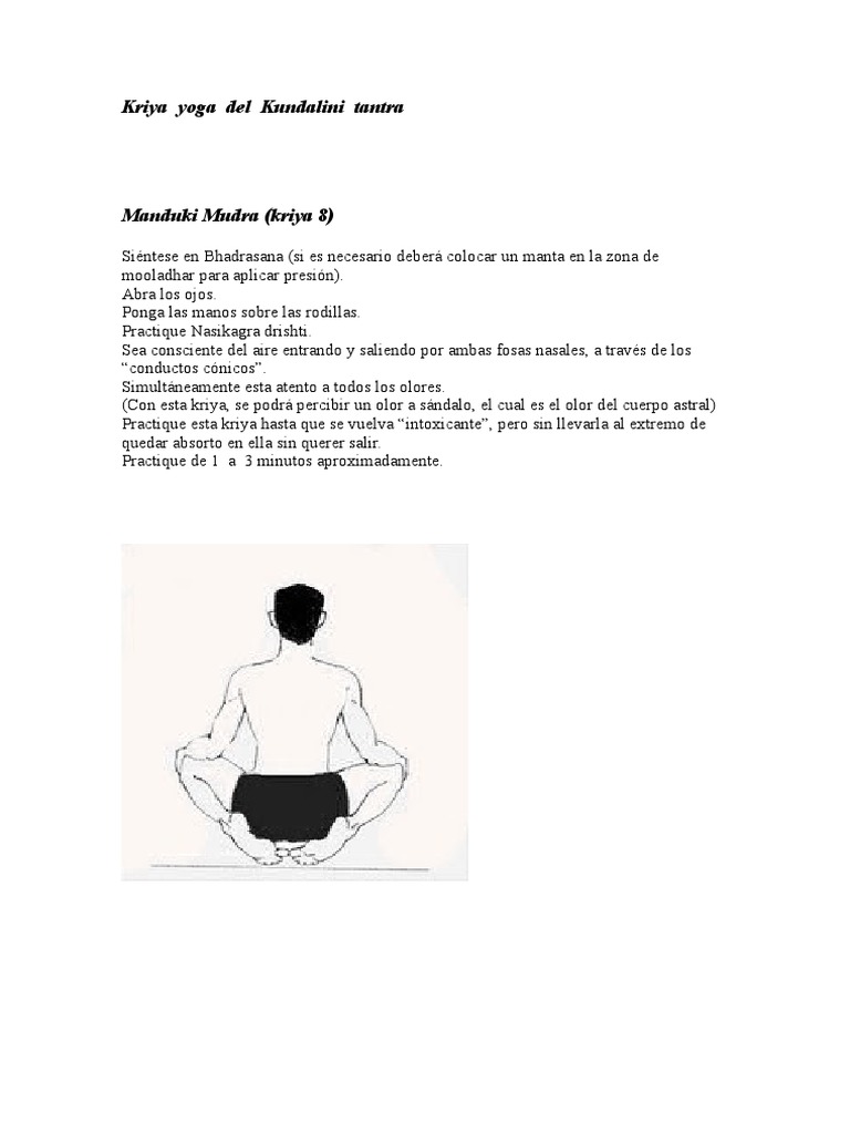 Manduki Mudra Kriya Instructions | PDF