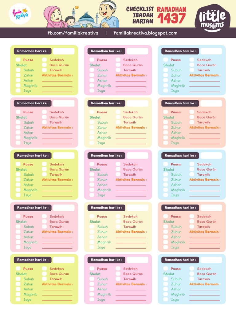 Ramadhan Checklist PDF | PDF