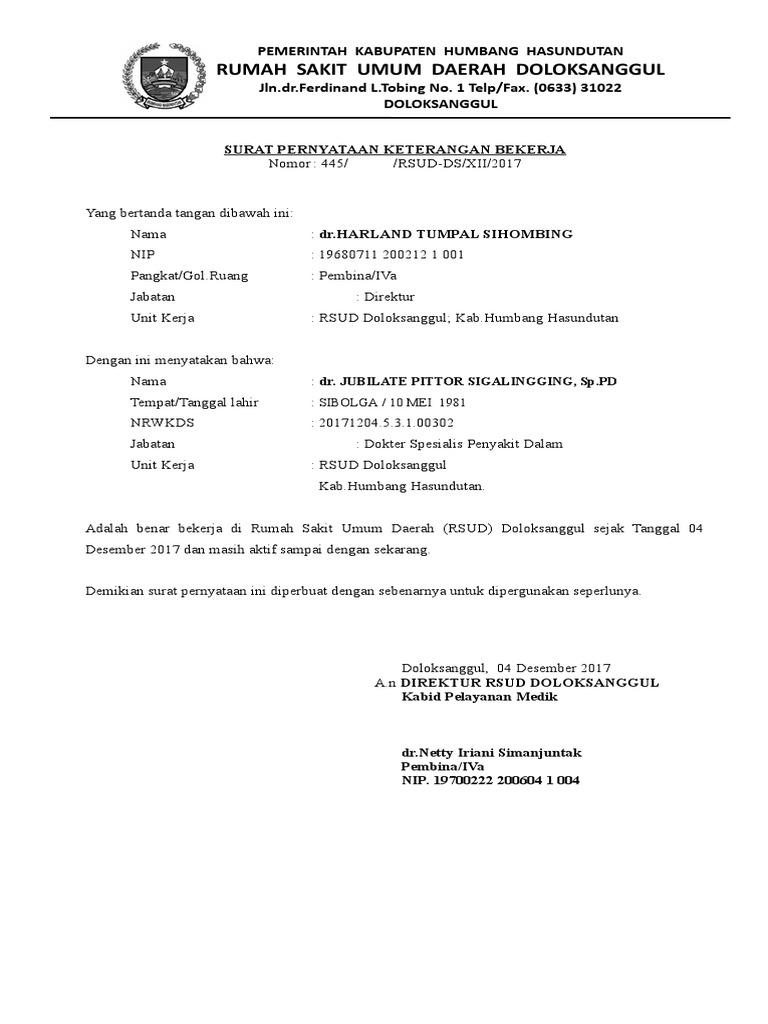 Permohonan Sip DR - Jubilatea.n DR - Netty | PDF
