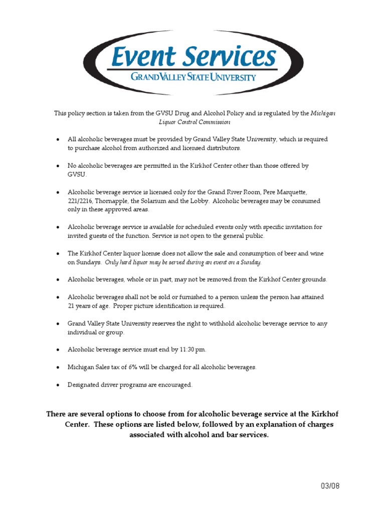 Alcohol Policy | PDF | Bar | Drink